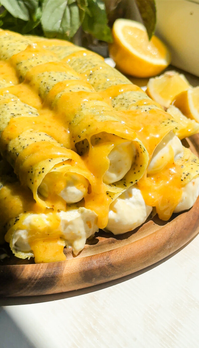 Lemon Crepes With Lemon Curd Whipped Cream – Mykhaila Eats